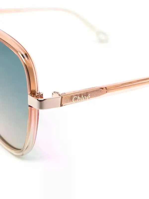 Chloé Pilot Frame Tinted Sunglasses