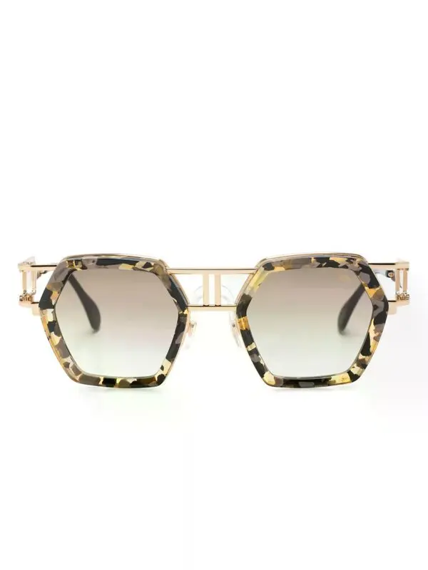 Cazal 677 Geometric-frame Sunglasses - Gold