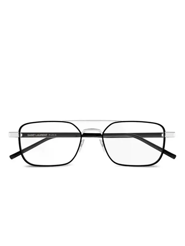 Saint Laurent Pilot-frame Glasses - Black