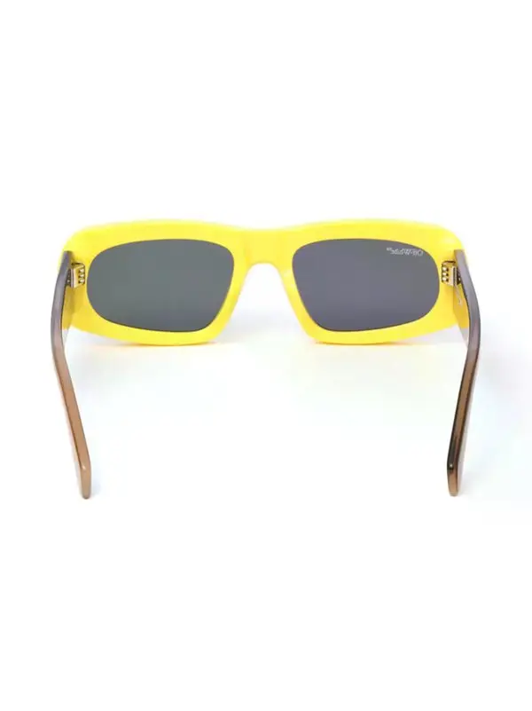 Off-White Oval-frame Sunglasses - Yellow