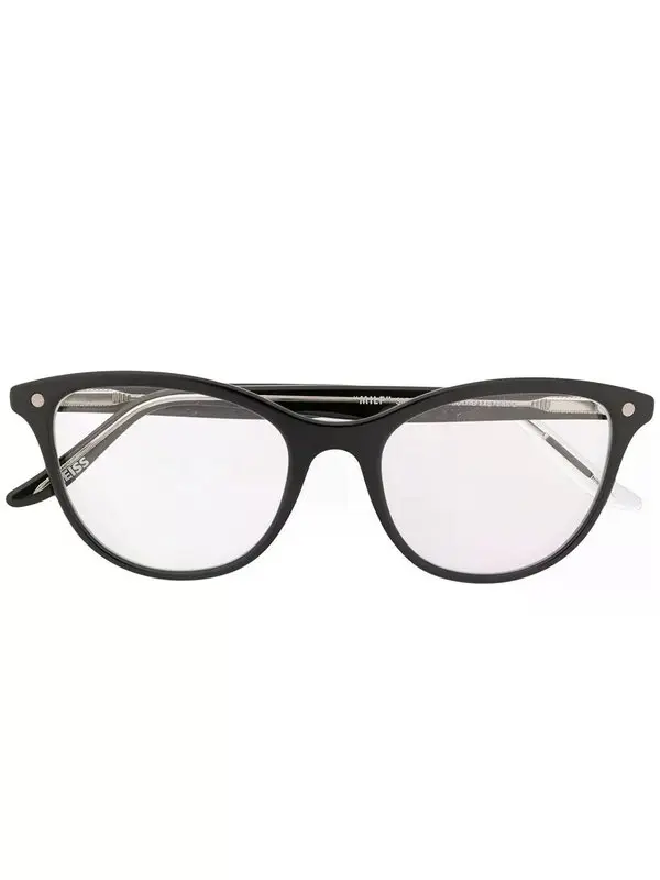 SNOB Cat-eye Frame Glasses - Black