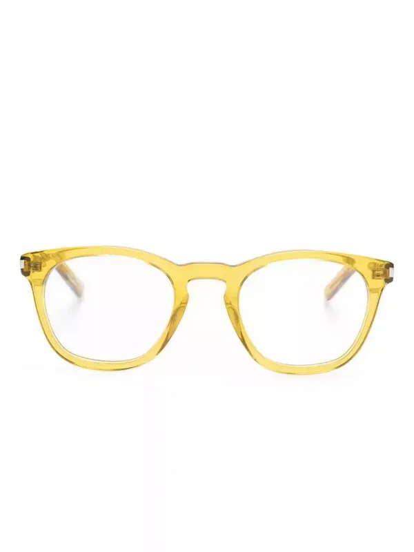 Saint Laurent Square-frame Glasses - Yellow