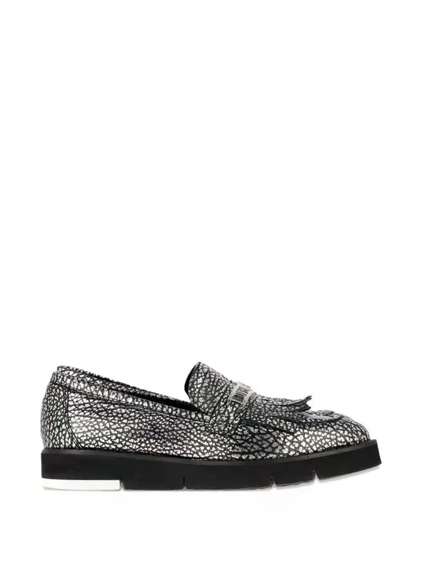 Moschino Cracked-accent Loafers