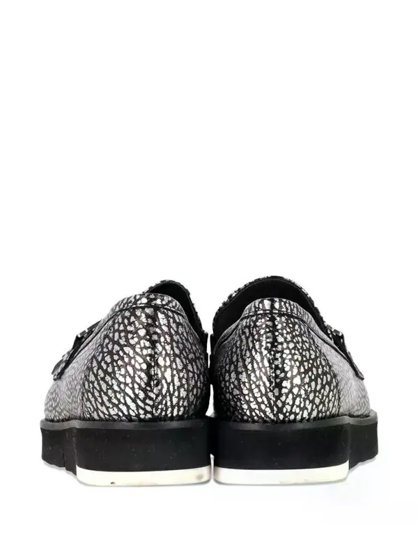 Moschino Cracked-accent Loafers