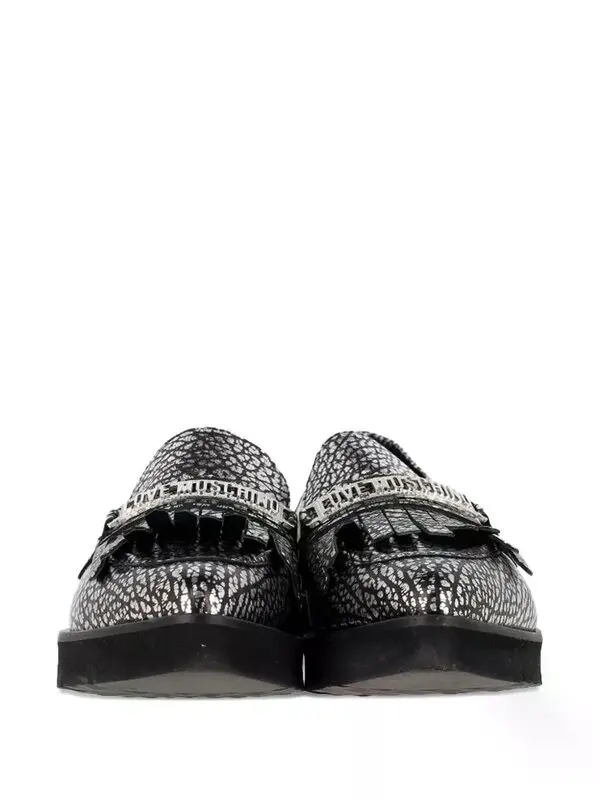 Moschino Cracked-accent Loafers