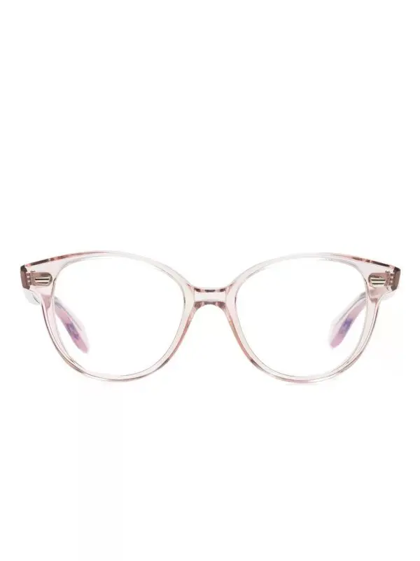 CUTLER & GROSS Translucent Round Frame Glasses - Pink