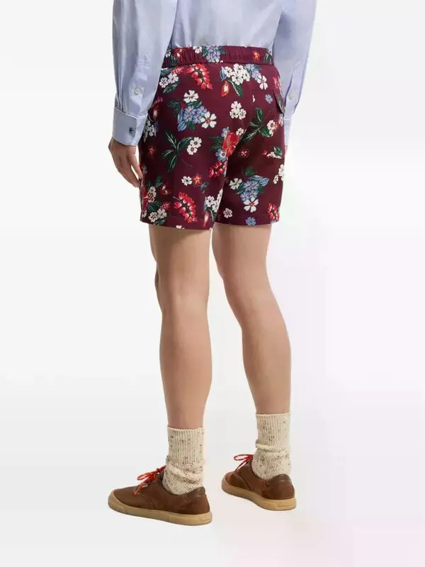 Moncler Printed Swim Shorts - Red