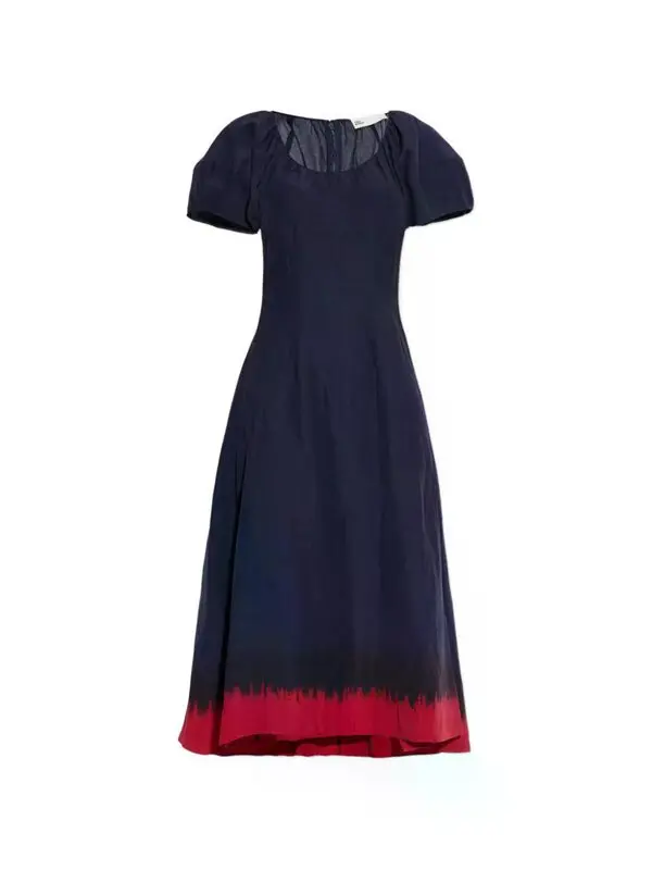 Tory Burch Puff-sleeve Midi Dress - Blue