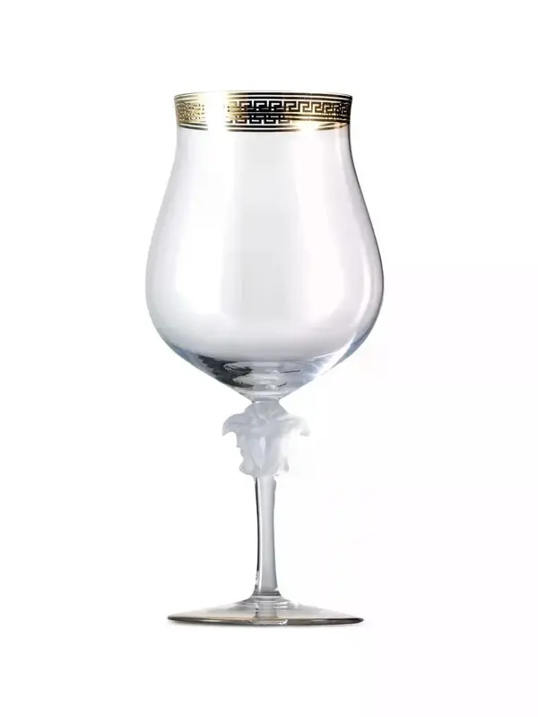 Versace Medusa D'or Greek Key Tumbler - White