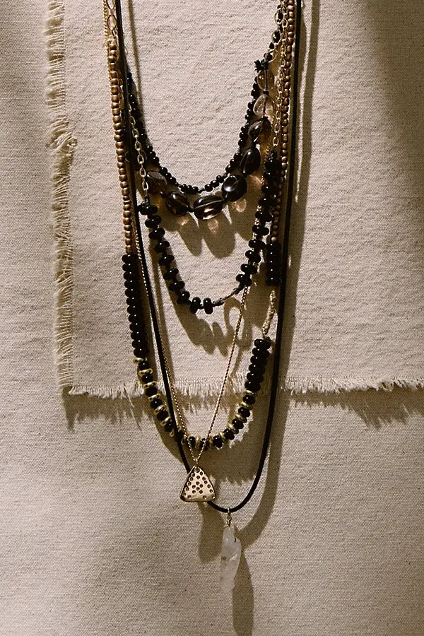 Free People Hailee Semiprecious Beaded Necklace - City Cool