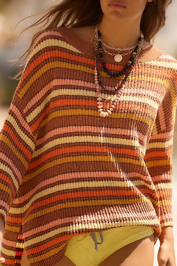 Free People Hailee Semiprecious Beaded Necklace - Pink Combo