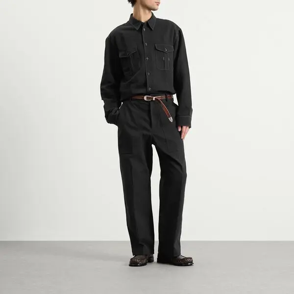Studio Nicholson Louro Cotton Linen Utility Shirt