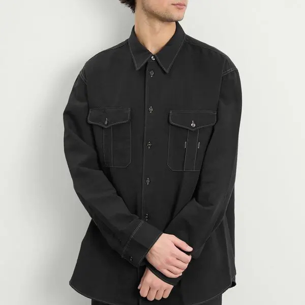 Studio Nicholson Louro Cotton Linen Utility Shirt