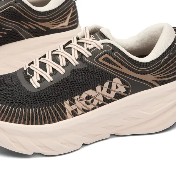 Hoka One One Bondi 7 Sneaker - Black/rose Cream