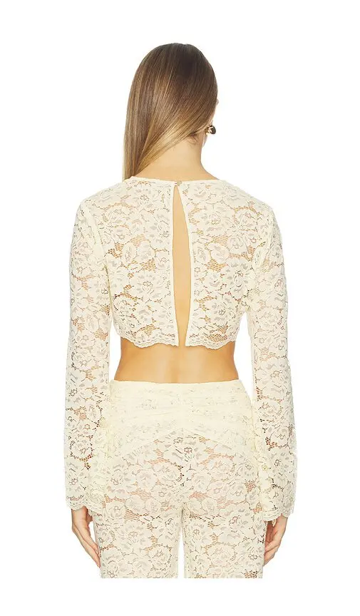 SHANI SHEMER X Revolve Ella Lace Crop Top - Beige
