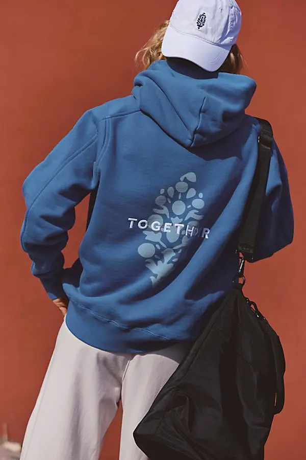 Free People X Togethxr A Cut Above Hoodie - Vintage Blue Combo