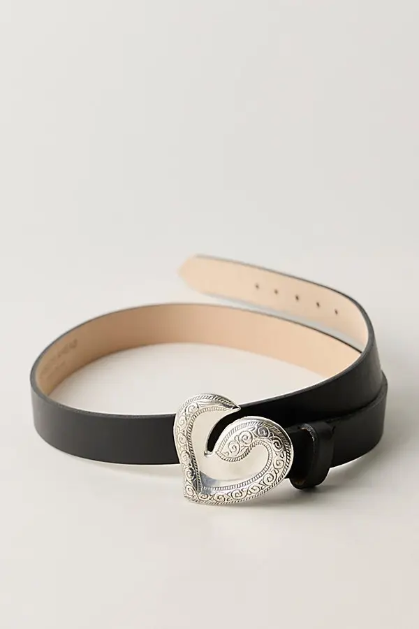 Free People Serial Lover Leather Belt - Black