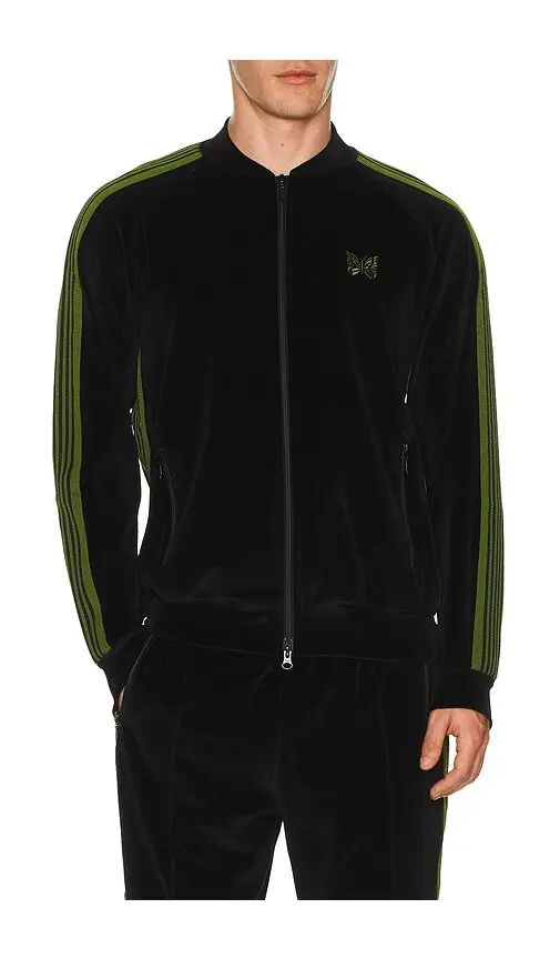 Needles Rib Collar Track Jacket Cpe Velour