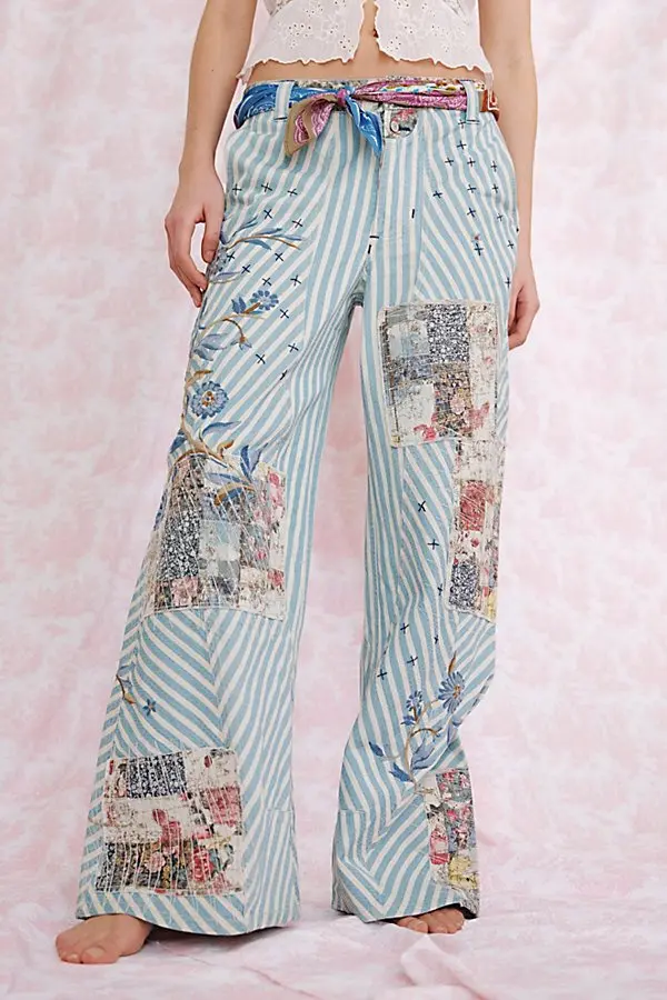 Free People Runyon Patched Trousers