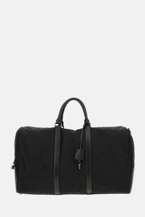 Fendi Large Ff Nylon Travel Bag - Black