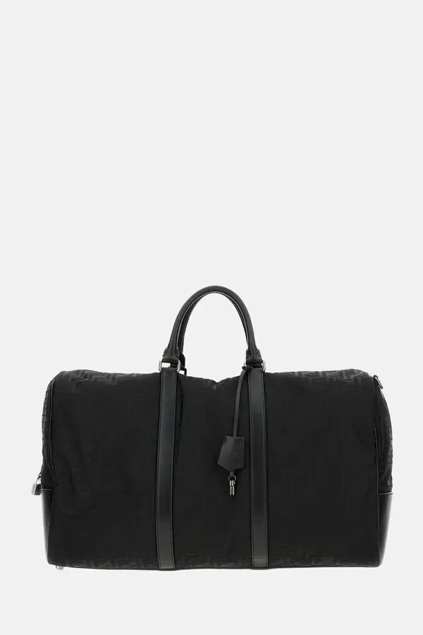 Fendi Large Ff Nylon Travel Bag - Nero