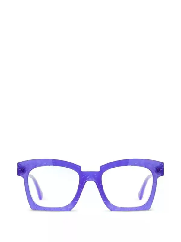 KUBORAUM Textured Square-frame Glasses - Purple