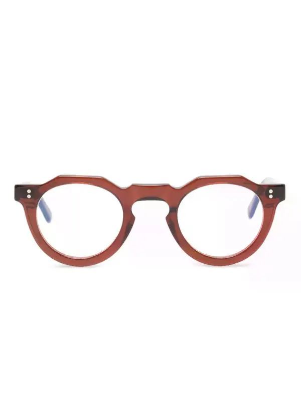 LESCA Pica Round-frame Glasses - Brown
