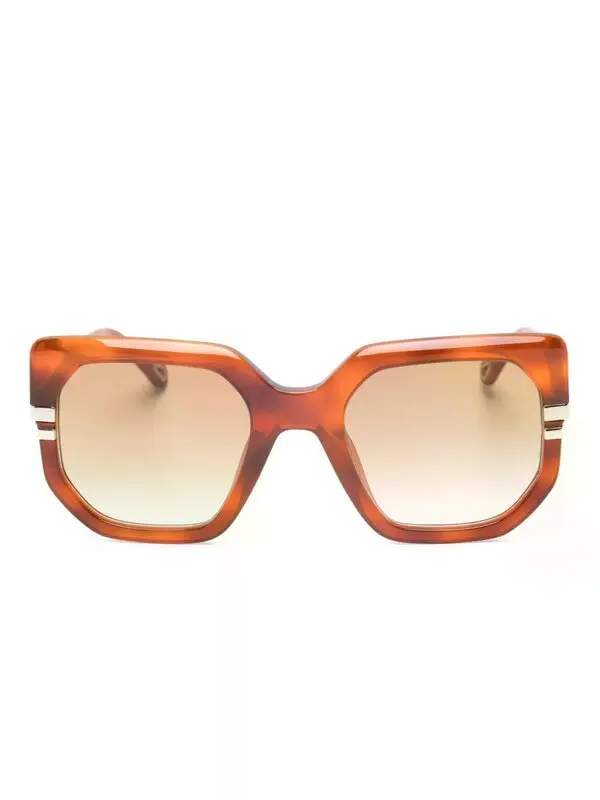 Chloé Geometric Sunglasses - Brown