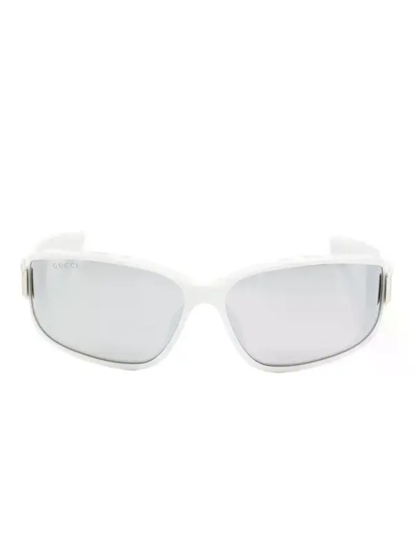 Gucci Shield-frame Sunglasses - White
