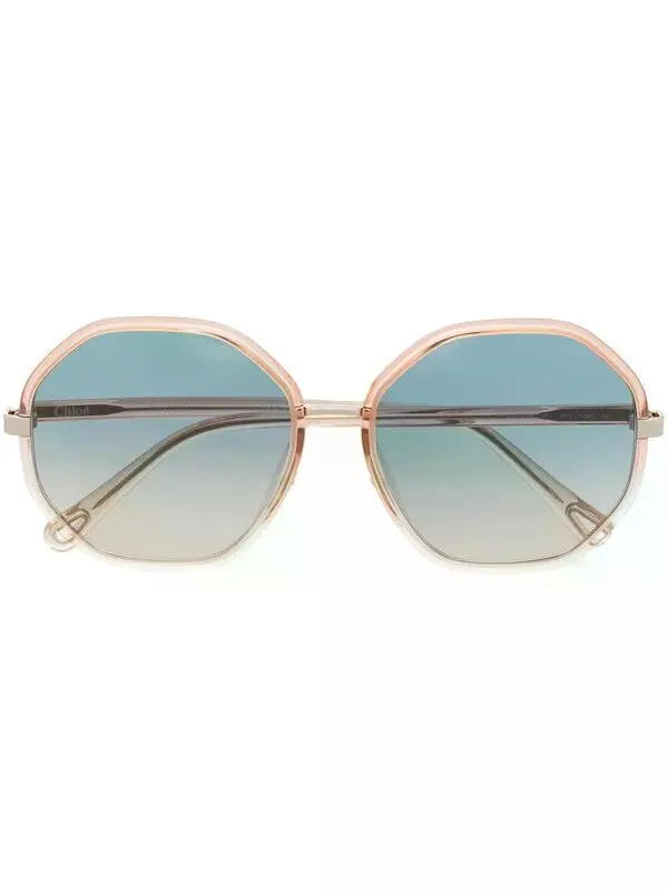 Chloé Round Frame Tinted Sunglasses - Orange