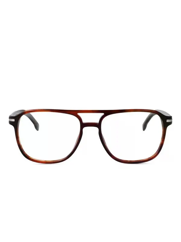 BOSS Square Frame Acetate Eyeglasses - Brown