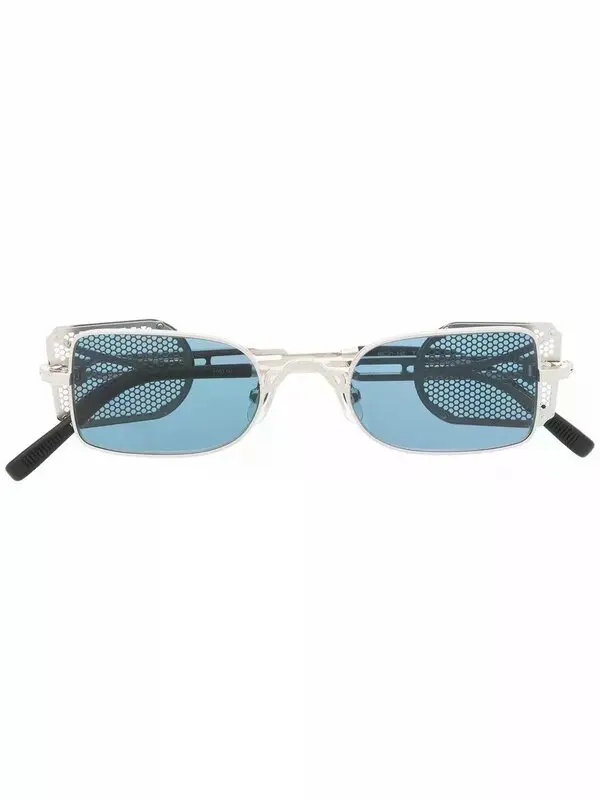 Matsuda Side Shields Rectangle Sunglasses - Silver