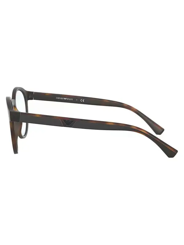 Emporio Armani Tortoiseshell Round-frame Glasses