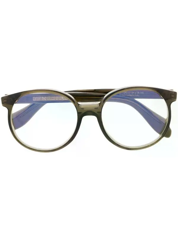 CUTLER & GROSS Round Frame Glasses - Green