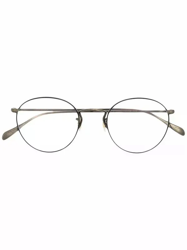 Oliver Spencer Logo Round-frame Glasses - Black