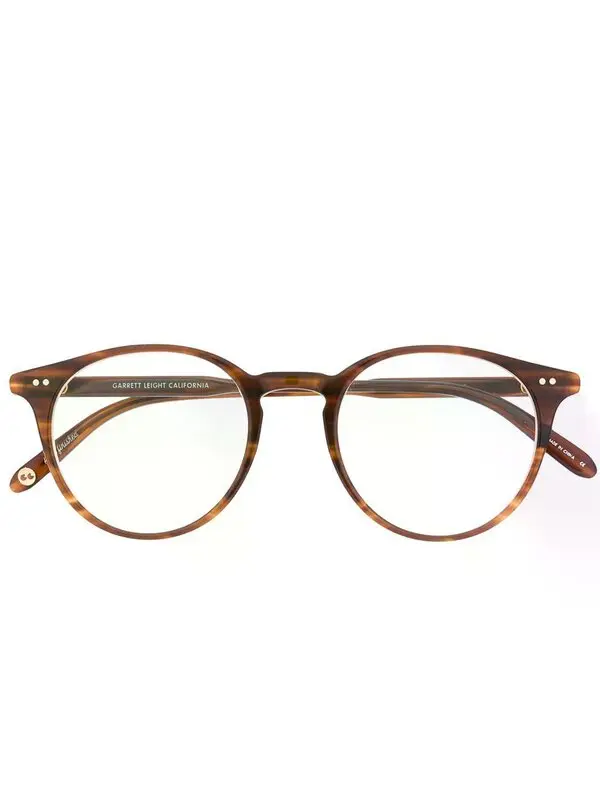 Garrett Leight Round Frame Glasses - Brown