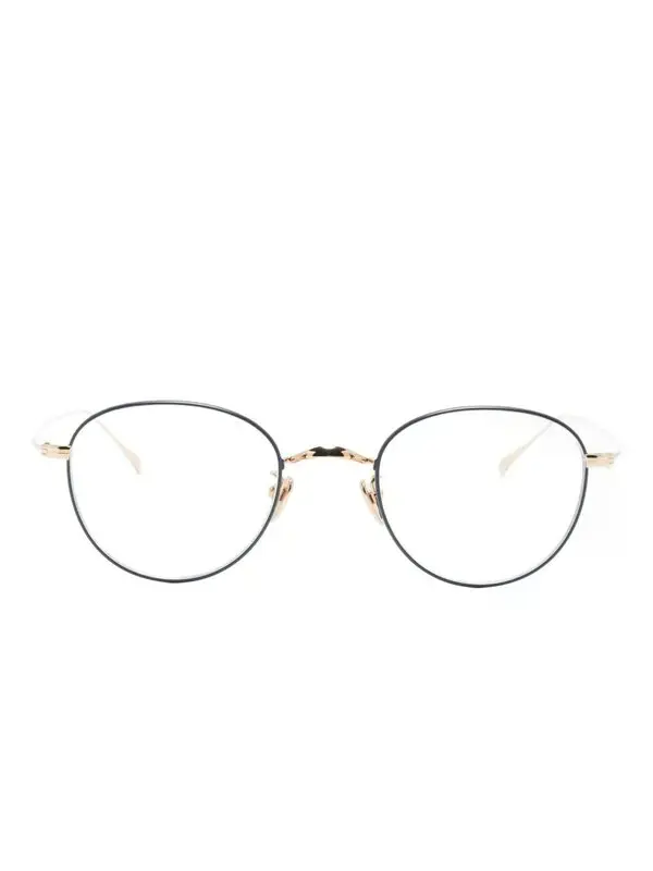 MASUNAGA Round Frame Glasses - 115 G/navy