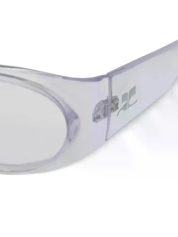 COURREGES Hybrid 01 Oval-frame Sunglasses