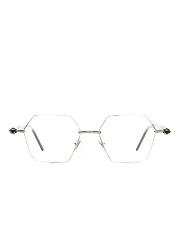 KUBORAUM P70 Geometric-frame Glasses - Silver