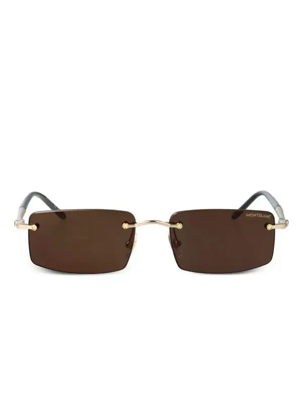 Montblanc Rectangle-frame Sunglasses - Gold