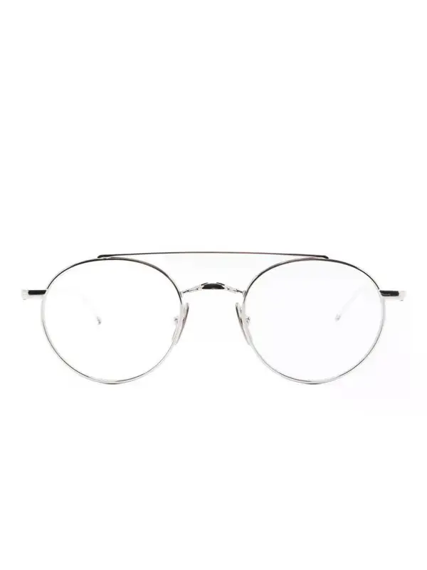 Thom Browne Round Frame Eyeglasses - Silver