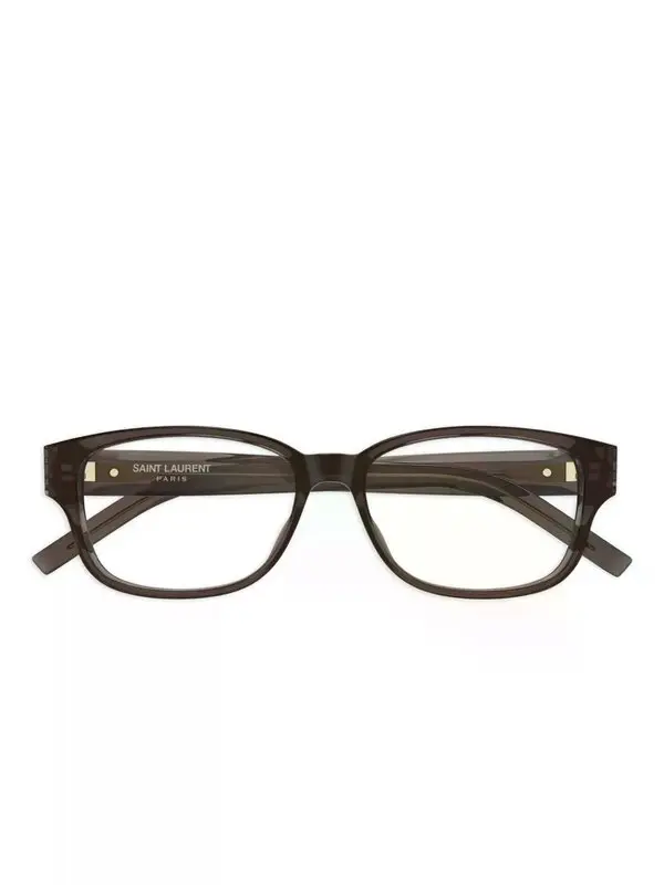 Saint Laurent Rectangle-frame Glasses - Brown