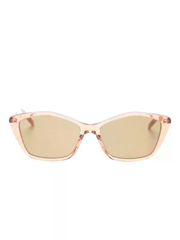 Saint Laurent Geometric-frame Sunglasses - Brown