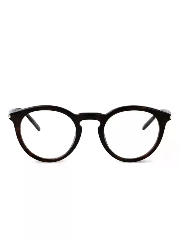 Saint Laurent Round-frame Glasses - Brown