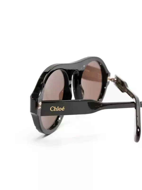 Chloé Logo-engraved Pilot-frame Sunglasses