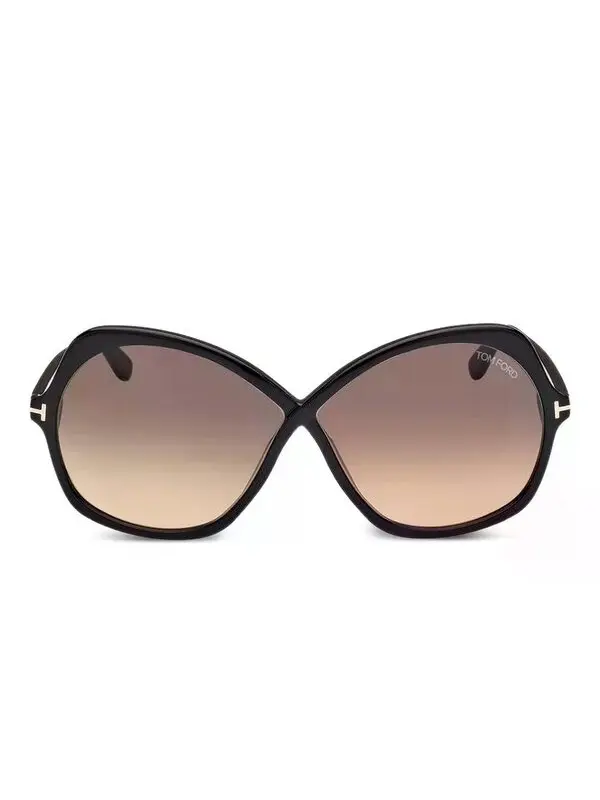 TOM FORD Geometric Frame Sunglasses - Black