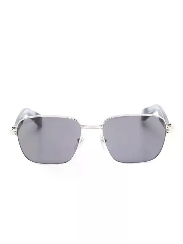 CARTIER Rectangle Frame Sunglasses - Silver