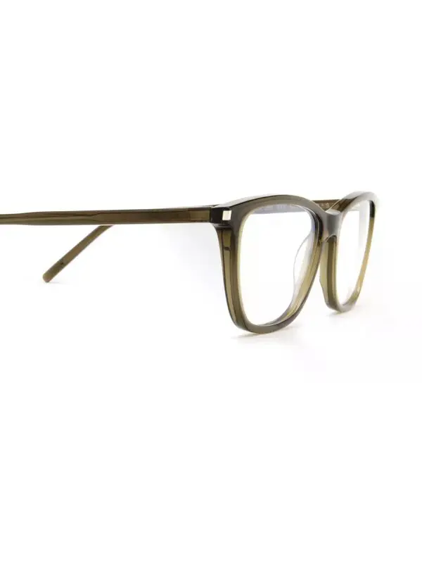 Saint Laurent Transparent Square Eyeglasses