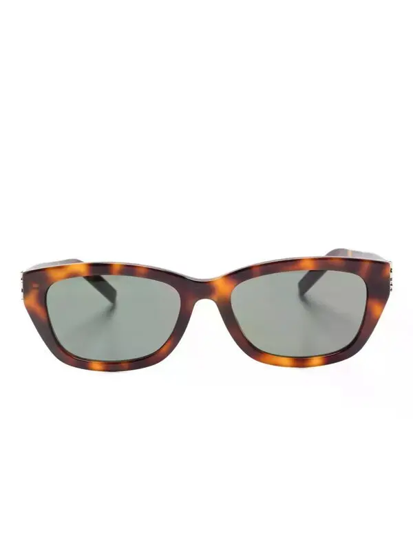 Saint Laurent Logo Sunglasses - Brown