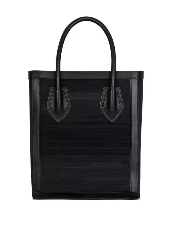 Balmain Leather-trimmed Canvas Tote Bag - Black